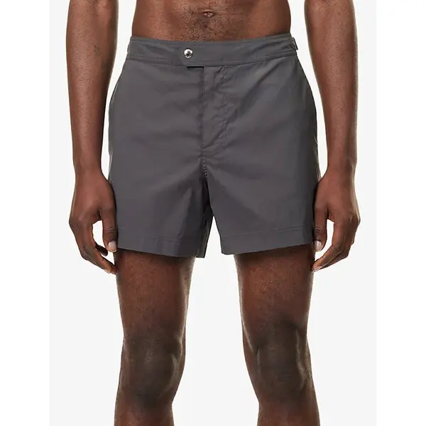 TOM FORD Micro Compact Poplin Swim Shorts - Shadow