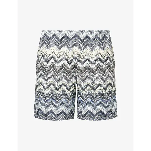 Missoni Mid-length Zig-zag Print Swim Shorts - Multi