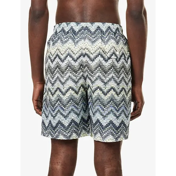 Missoni Mid-length Zig-zag Print Swim Shorts