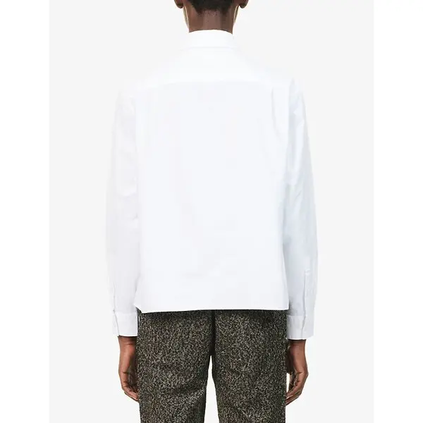 PERCIVAL Guinness Embroidery Long-sleeve Boxy Cotton Shirt