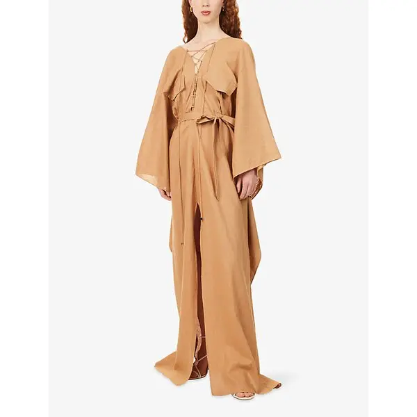 TALLER MARMO Belted Linen Kaftan