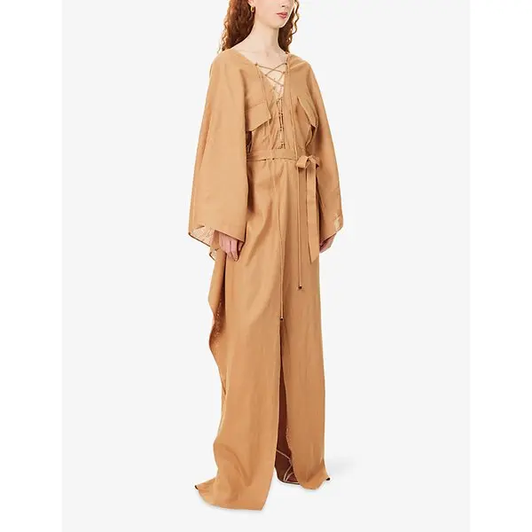 TALLER MARMO Belted Linen Kaftan