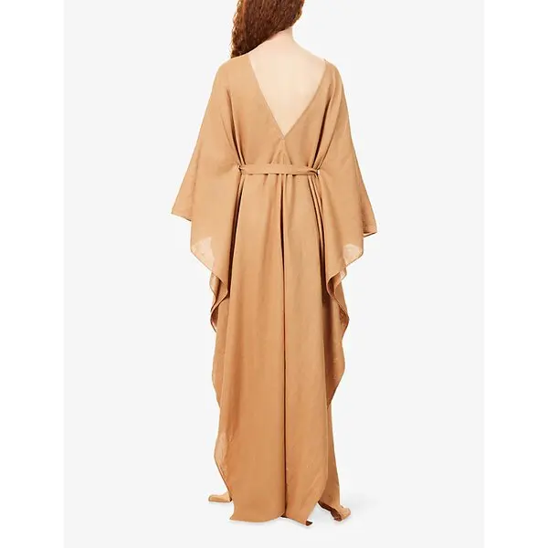 TALLER MARMO Belted Linen Kaftan