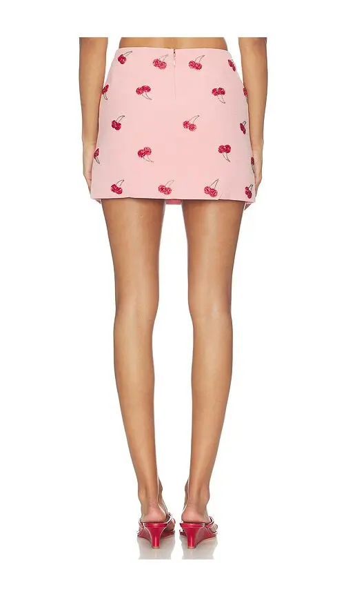 Majorelle Embellished Cherry Mini Skirt