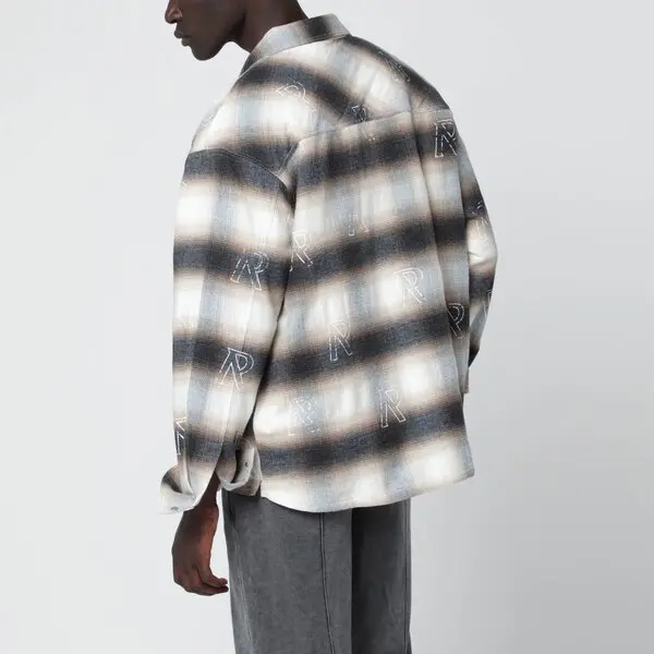 REPRESENT Milk-colored Flannel Checked Shirt