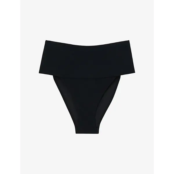 REISS Alba High-rise Bikini Bottoms - Black