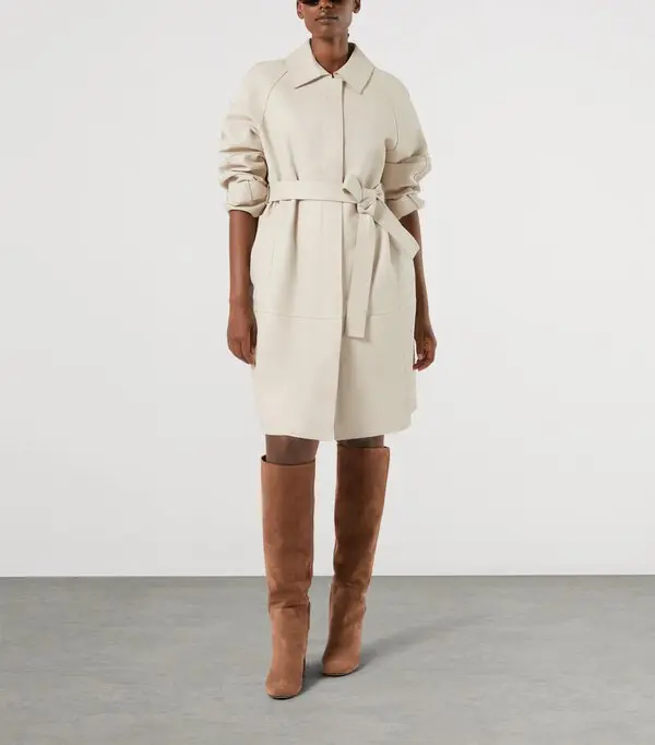 Marina Rinaldi Leather Trench Coat