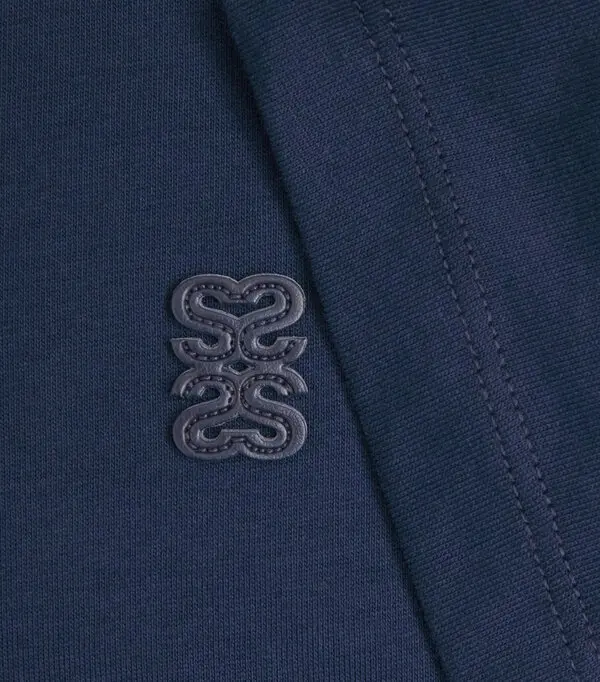 Sandro Cotton Logo-patch T-shirt - Blue