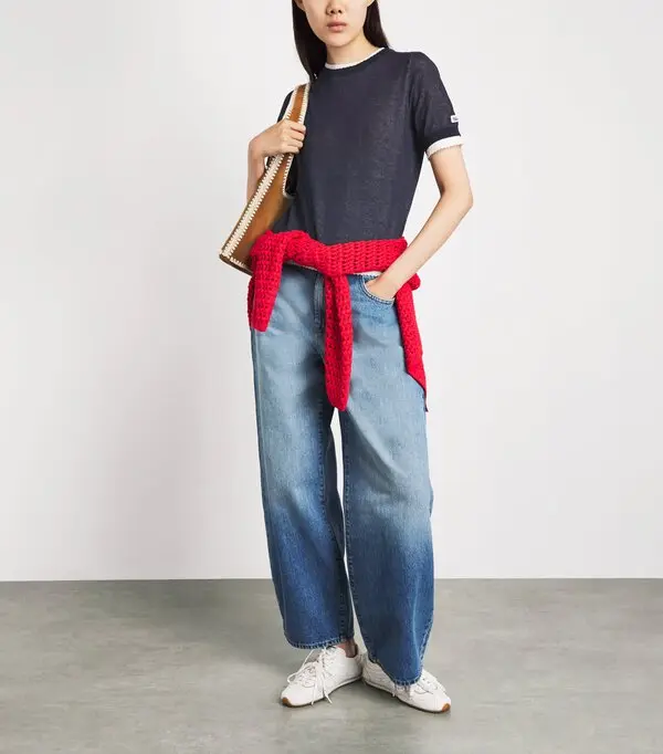 Claudie Pierlot Cotton-blend Contrast-knit Sweater