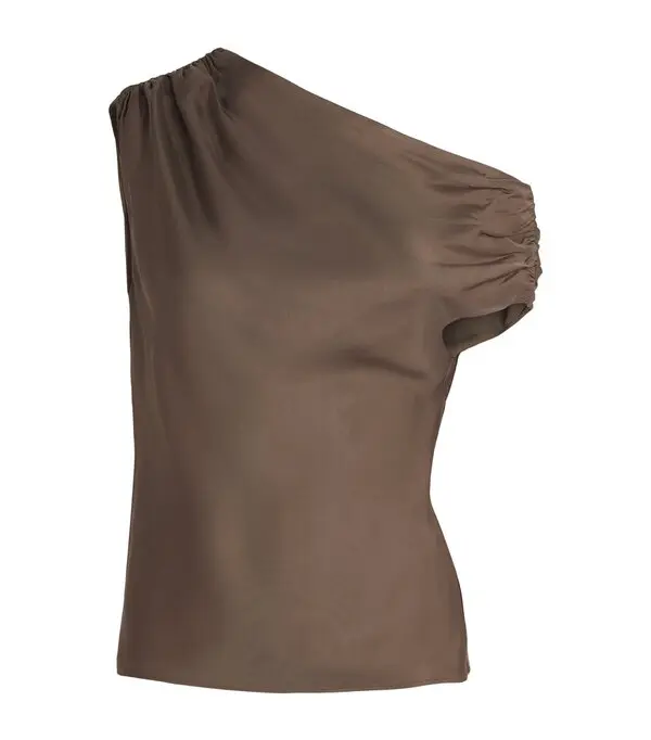 TOCCIN One-shoulder Veda Top - Brown