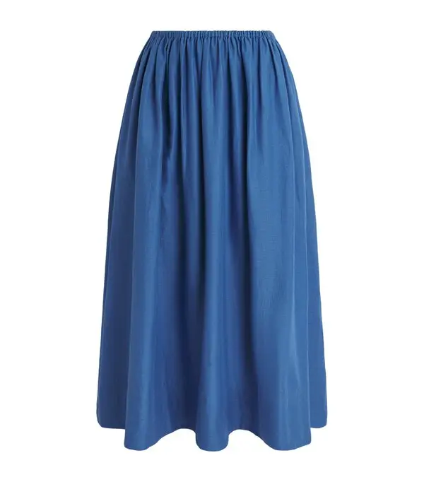 TOCCIN Imogen Midi Skirt - Blue