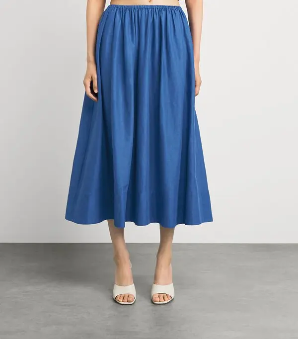 TOCCIN Imogen Midi Skirt - Blue
