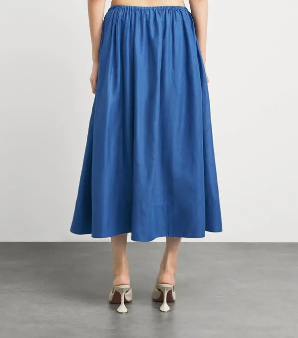 TOCCIN Imogen Midi Skirt - Blue