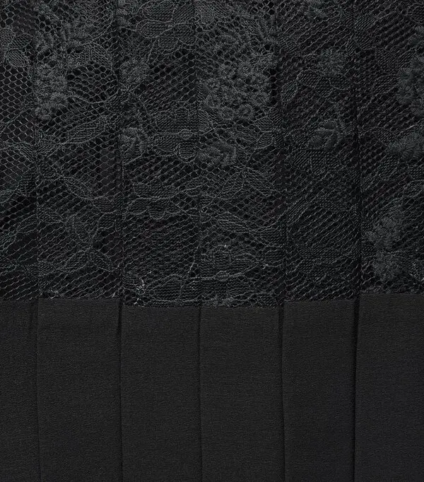 Sandro Sleeveless Lace Detail Blazer Midi Dress