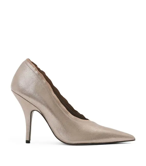 ALLSAINTS Metallic Leather Vera Pumps