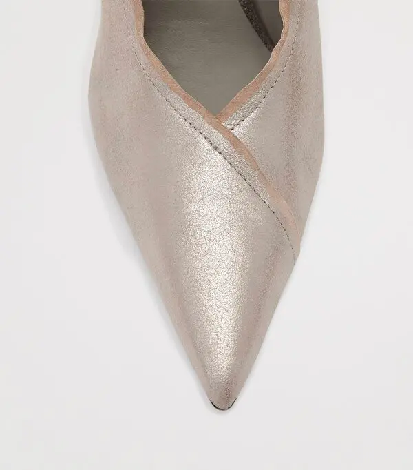 ALLSAINTS Metallic Leather Vera Pumps