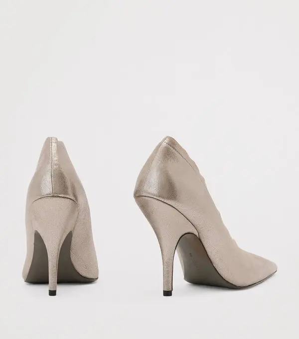 ALLSAINTS Metallic Leather Vera Pumps