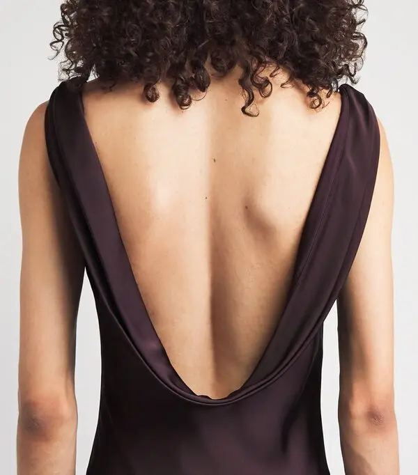 Roland Mouret Satin Boatneck Gown