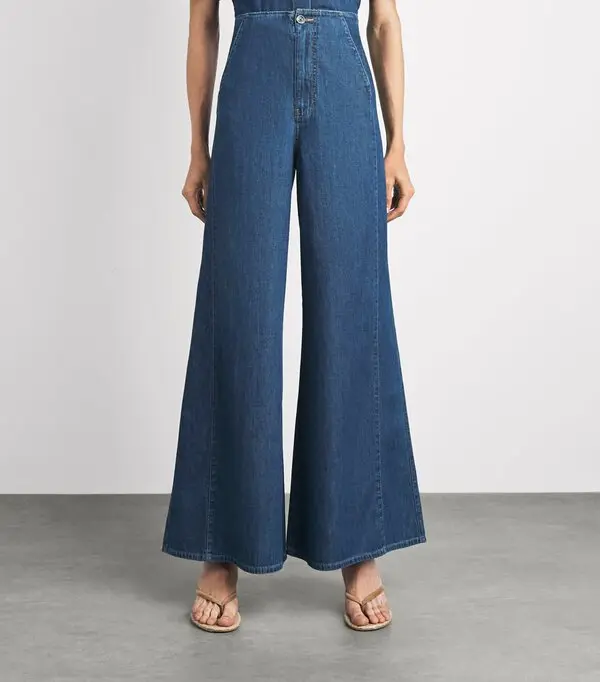 Veronica Beard Digby High-rise Wide-leg Jeans