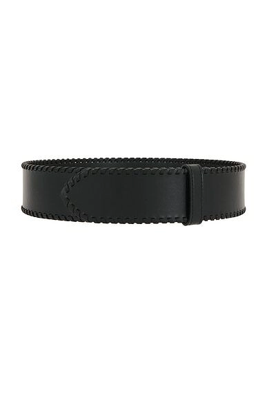 Khaite Theo Whipstitch Belt - Black