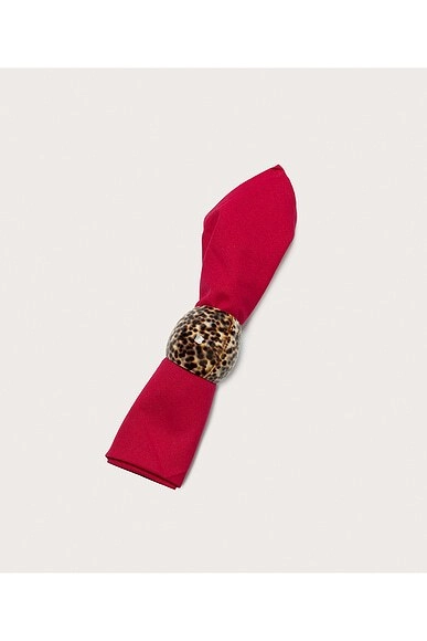 GOHAR WORLD Cowrie Shell Napkin Ring Set Of 2
