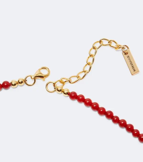 JENNIFER BEHR Maraschino Beaded Cherry Necklace
