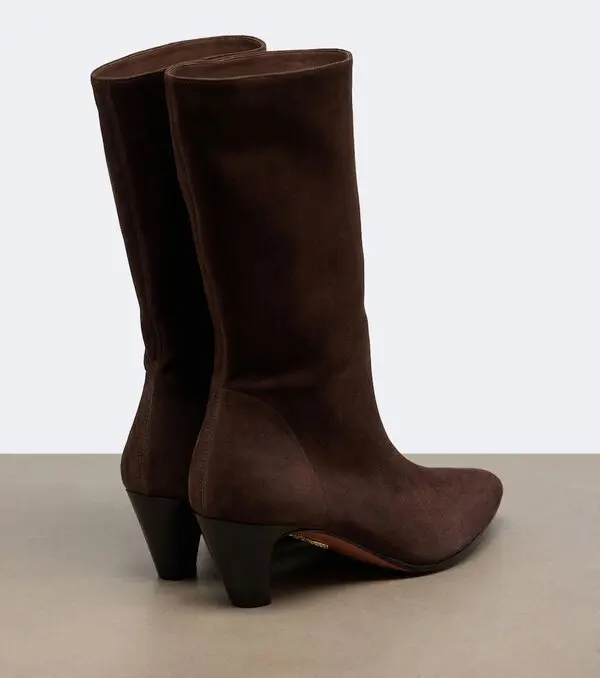 AQUAZZURA Slouchy Suede Mid-calf Boots