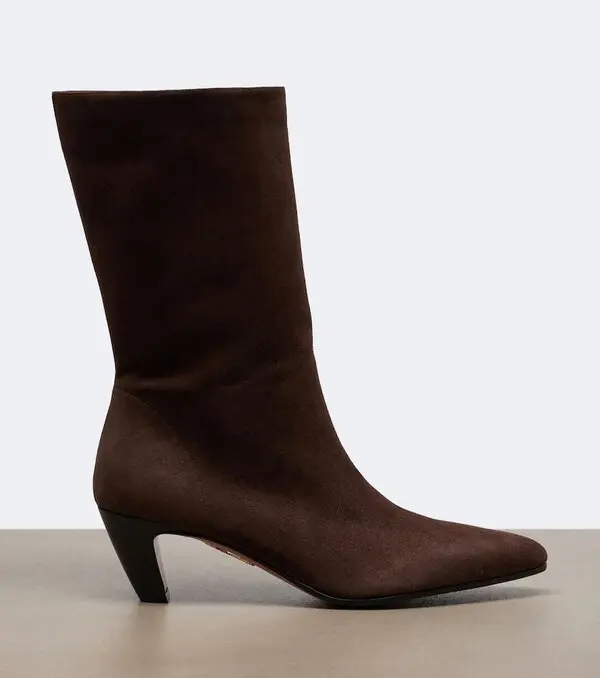 AQUAZZURA Slouchy Suede Mid-calf Boots