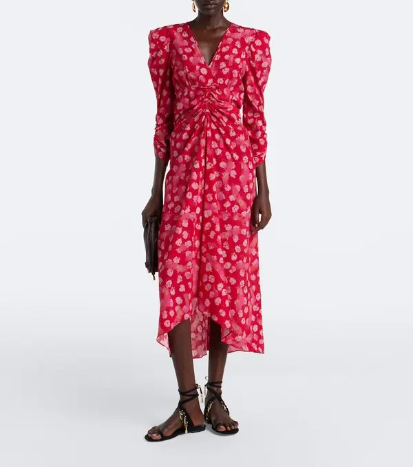 Isabel Marant Étoile Albini Floral Silk-blend Midi Dress