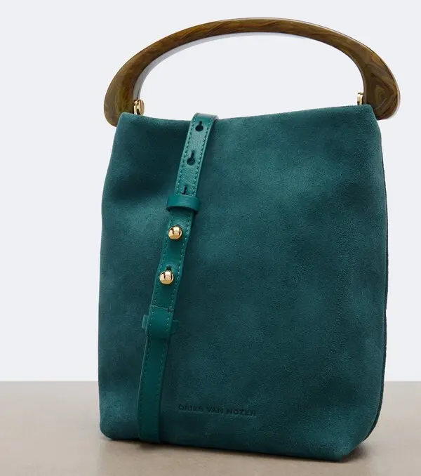 Dries Van Noten Suede Top-handle Bag - Blue