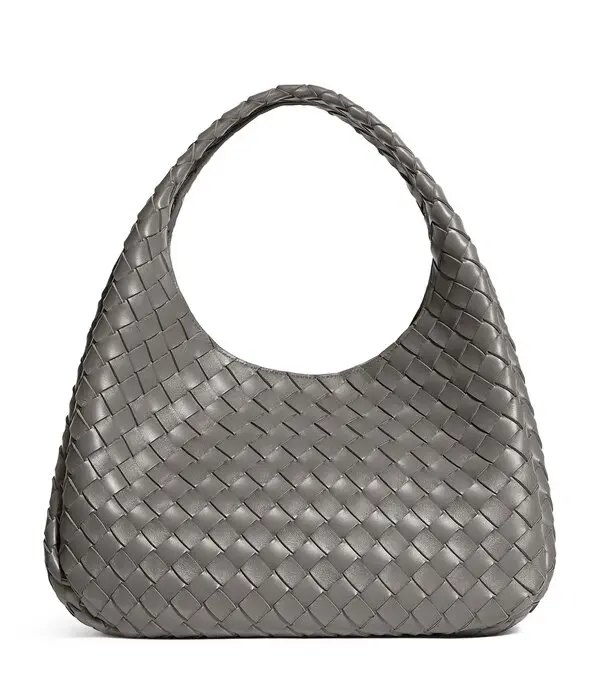 Bottega Veneta Nappa Leather Campana Shoulder Bag - Grey