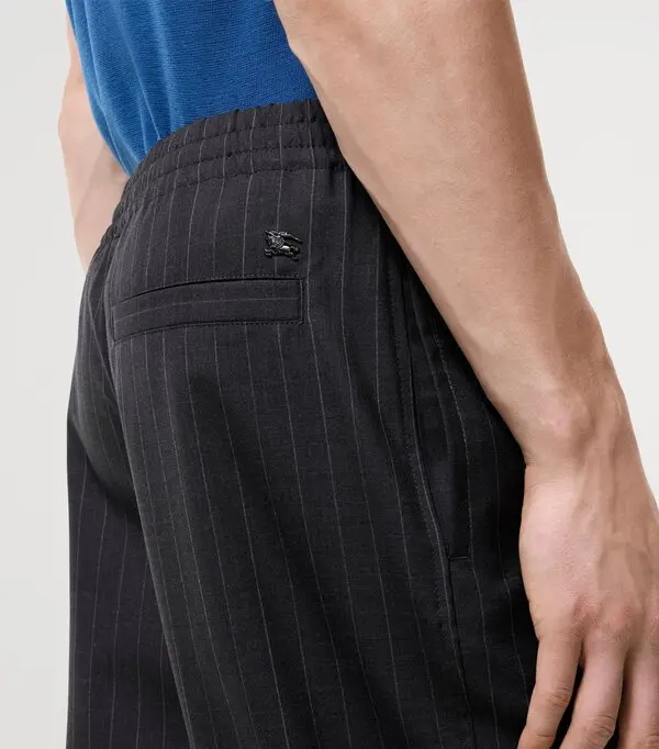 Burberry Wool Pinstripe Sweatpants