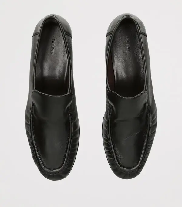 THE ROW Soft Moccasin Two Leather Loafers