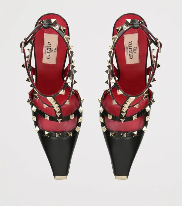 Valentino Garavani Leather Rockstud Pumps - Black