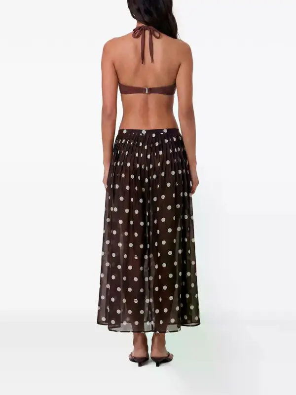NICHOLAS Marit Polka-dot Midi Skirt