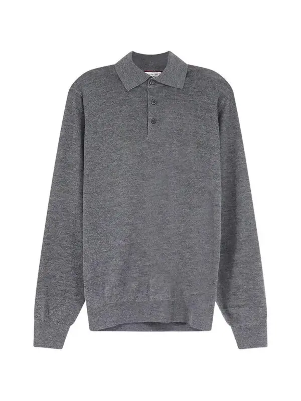 Brunello Cucinelli Long-sleeve Polo Shirt - Grey