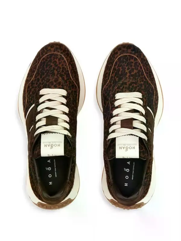 Hogan H641 Leopard Print Calf Hair Sneakers