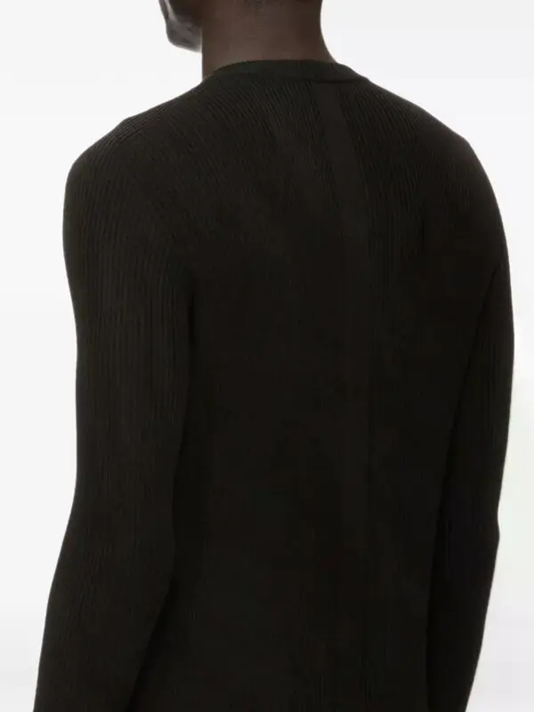 Rick Owens Ribbed Knit Long Sleeve T-shirt