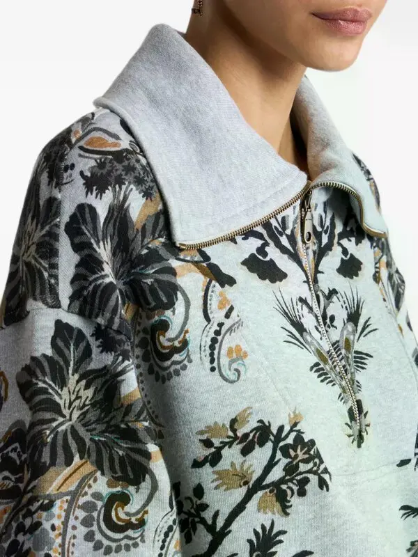 Etro Cotton Sweatshirt With Paisley And Floral Print