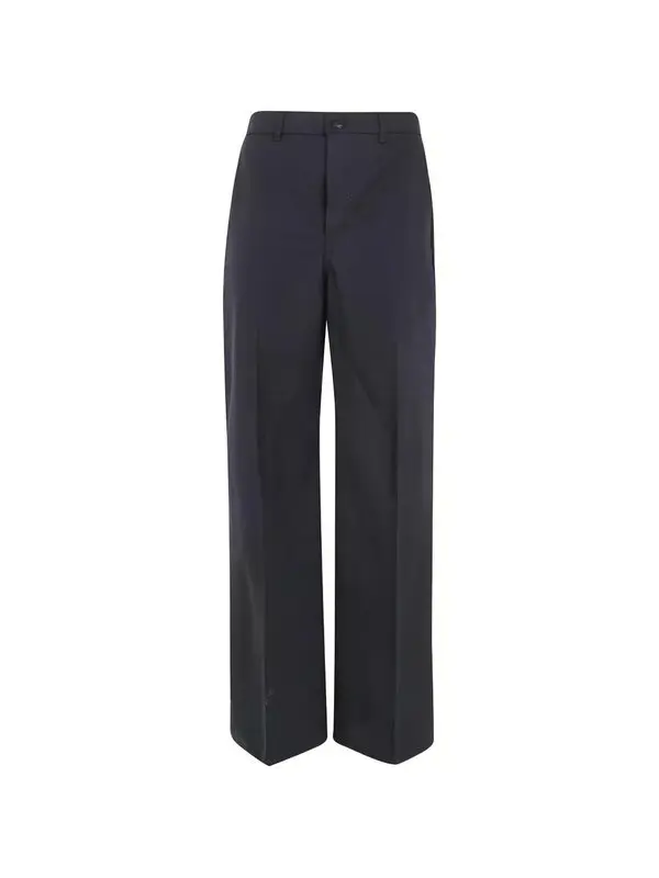 Rick Owens Trousers With Belt Loops And Pressed Creases