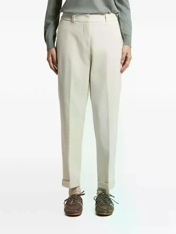 Peserico Pressed Crease Trousers - Neutrals