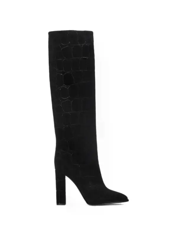 LE SILLA Elsa Croc-effect Knee-length Boots - Black