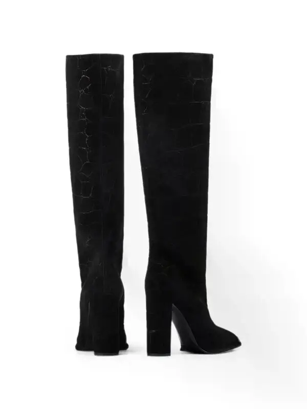 LE SILLA Elsa Croc-effect Knee-length Boots