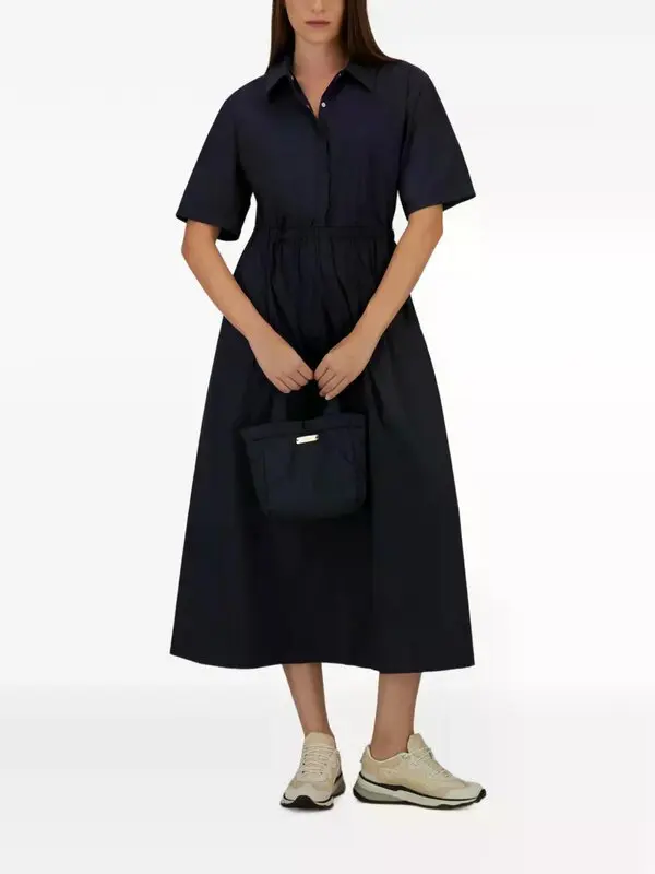 Herno Shirt-collar Midi Dress - Black
