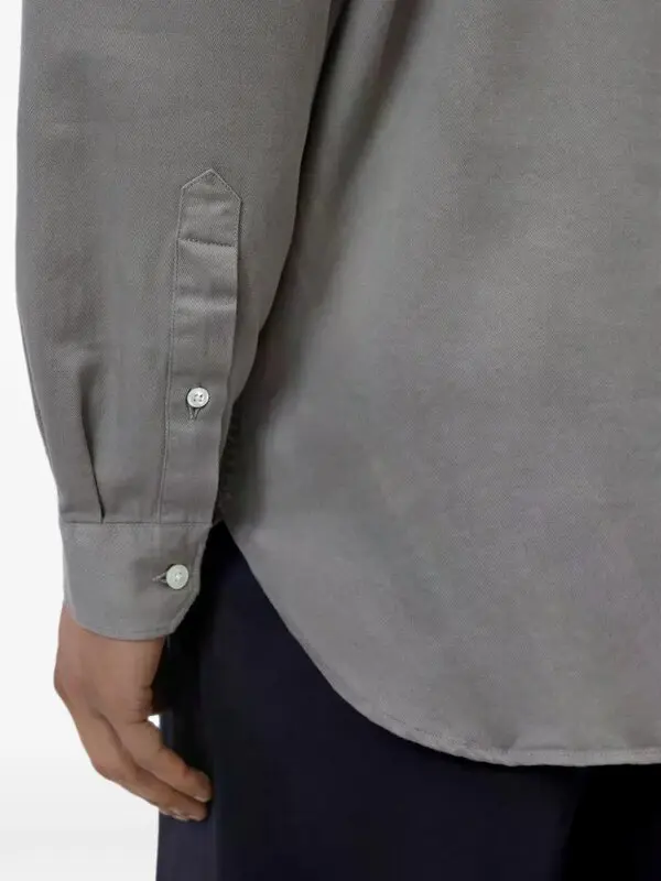 Closed Chest-pocket Button-down Shirt - Grey