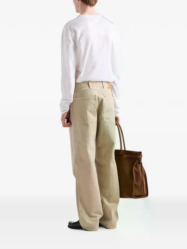 Prada Logo Plaque Straight-leg Jeans
