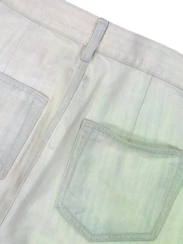 Rick Owens Slivered Bootcut Frayed Jeans