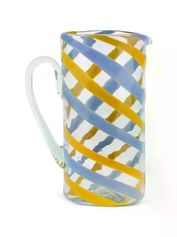 LISA CORTI Spiral-stripe Pitcher - Blue