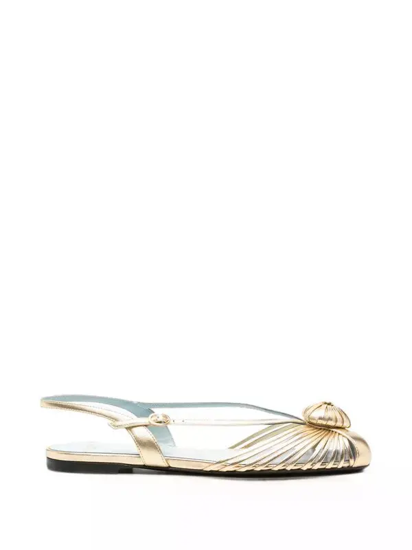 Valentino Garavani Tone Metallic Heart Pumps - Gold