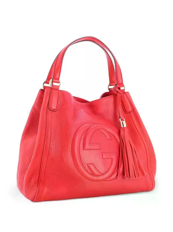 Gucci Soho Leather Medium Shoulder Bag - Red